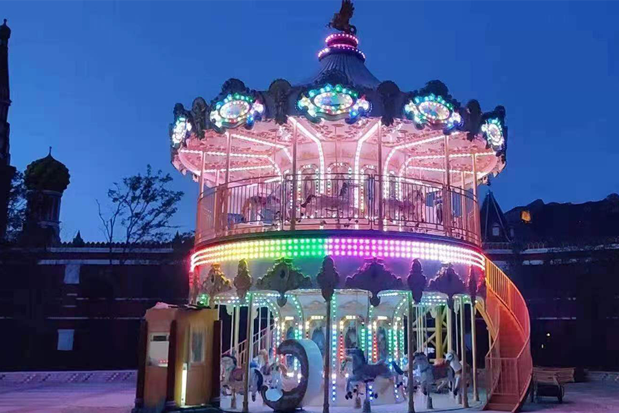 Two-Tiered Elegance: Double Decker Carousel Horse Rides for Sale